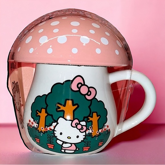Hello Kitty | Dining | Hello Kitty Ceramic Pink Mushroom Mug With ...